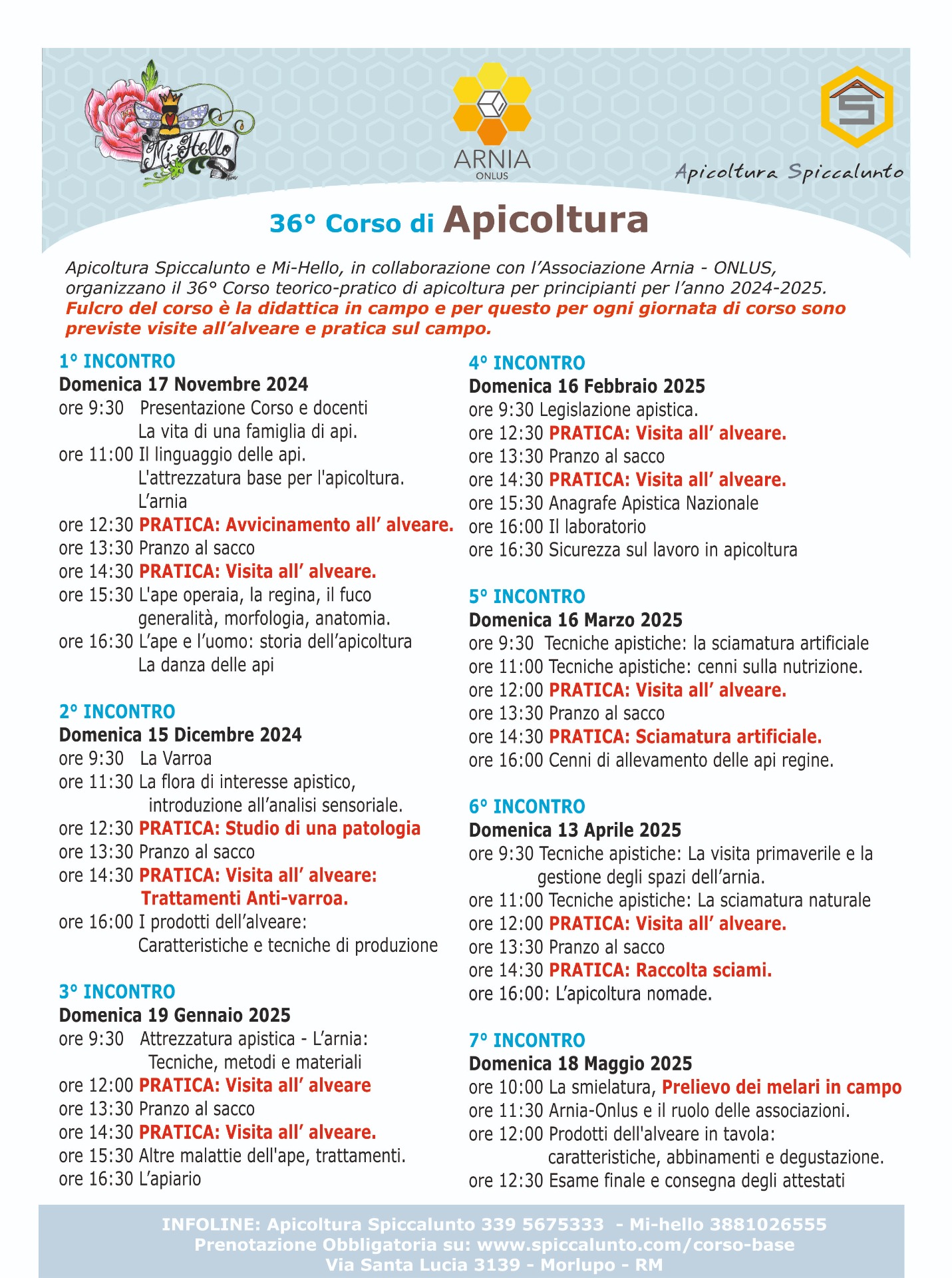 Programma Corso Base :: Apicoltura Spiccalunto